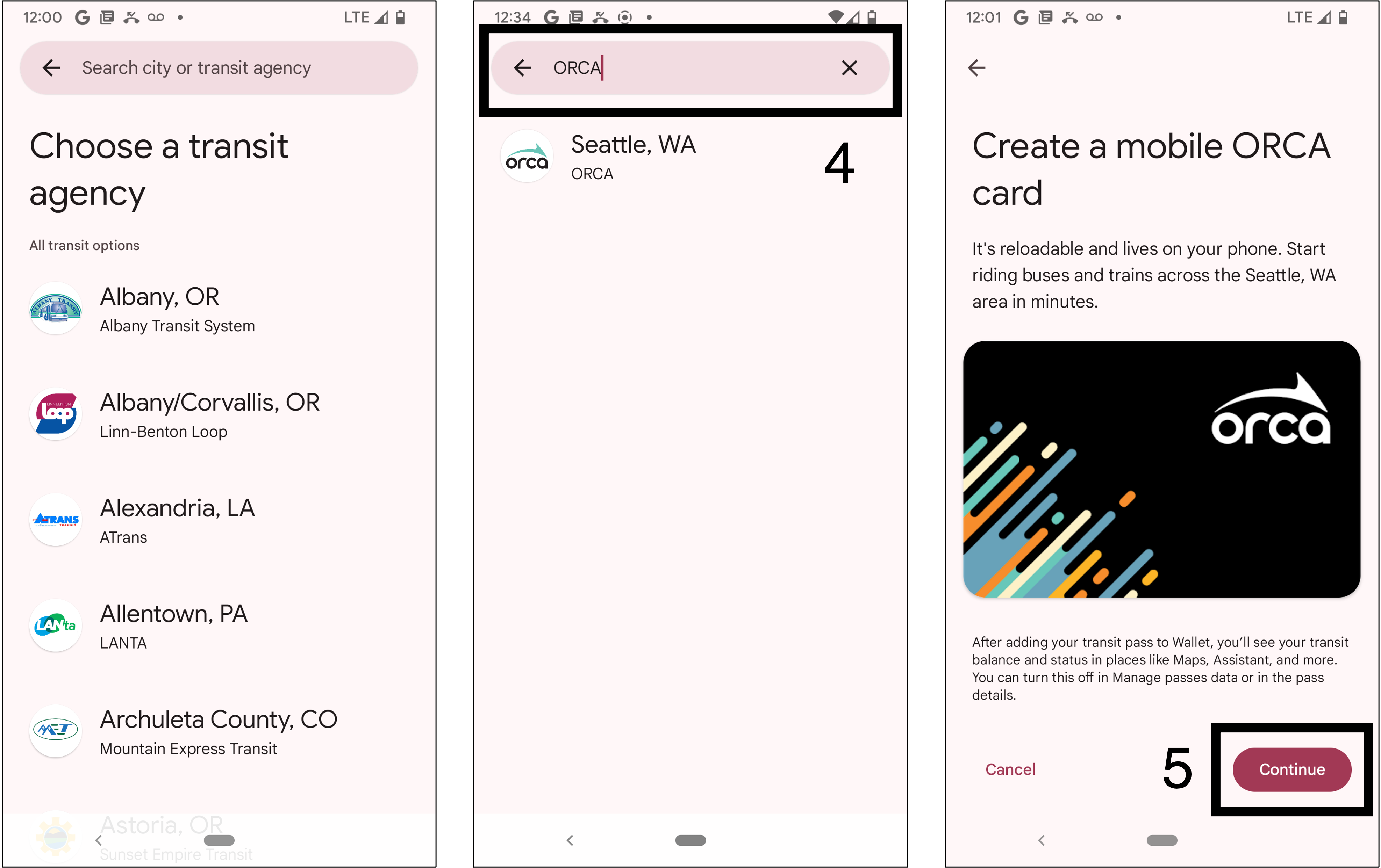 How to get a new digital ORCA card in your Google Wallet – The ORCA Card
