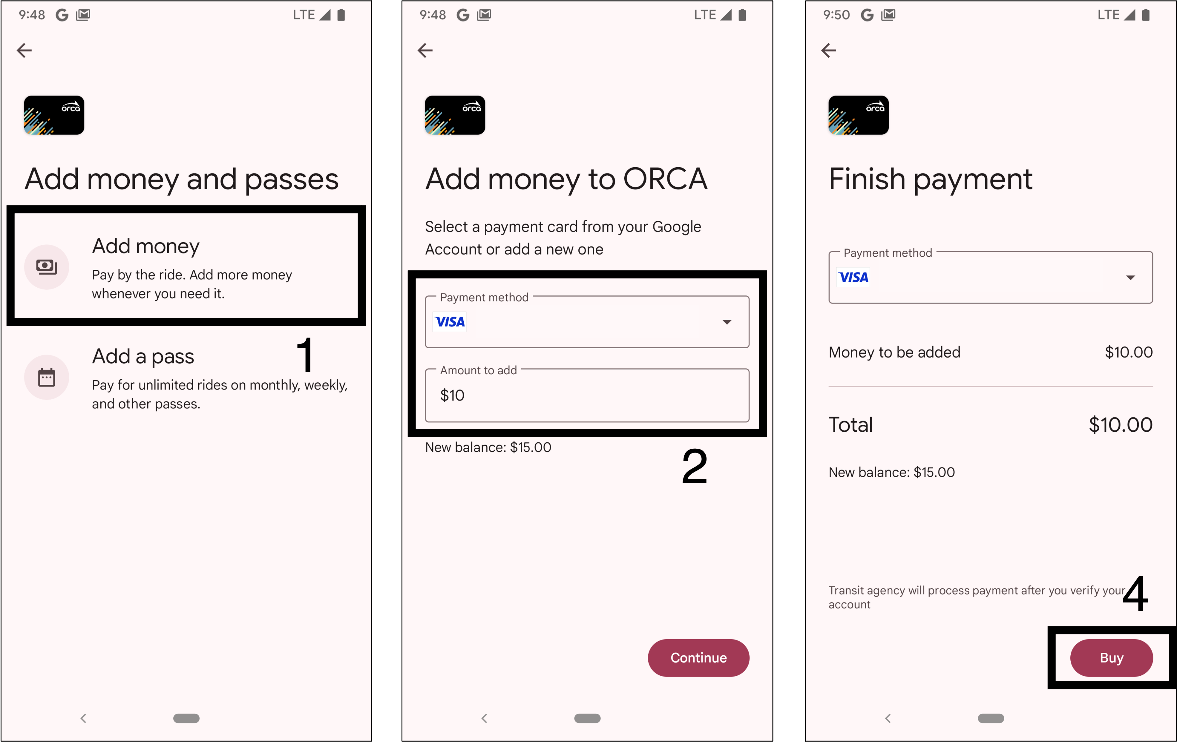 How to add money, passes and autoloads to an ORCA card in Google Wallet – The ORCA Card