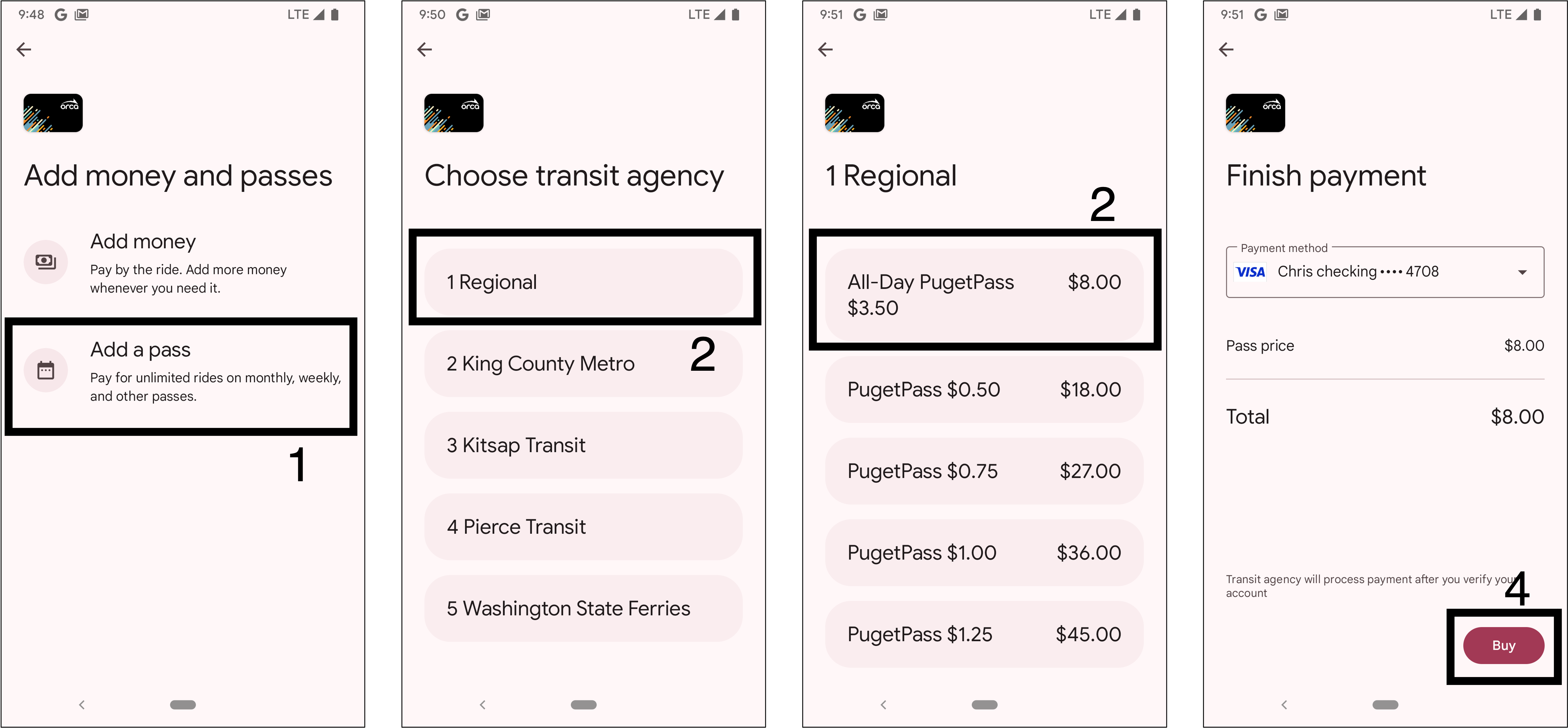 How to add money, passes and autoloads to an ORCA card in Google Wallet ...